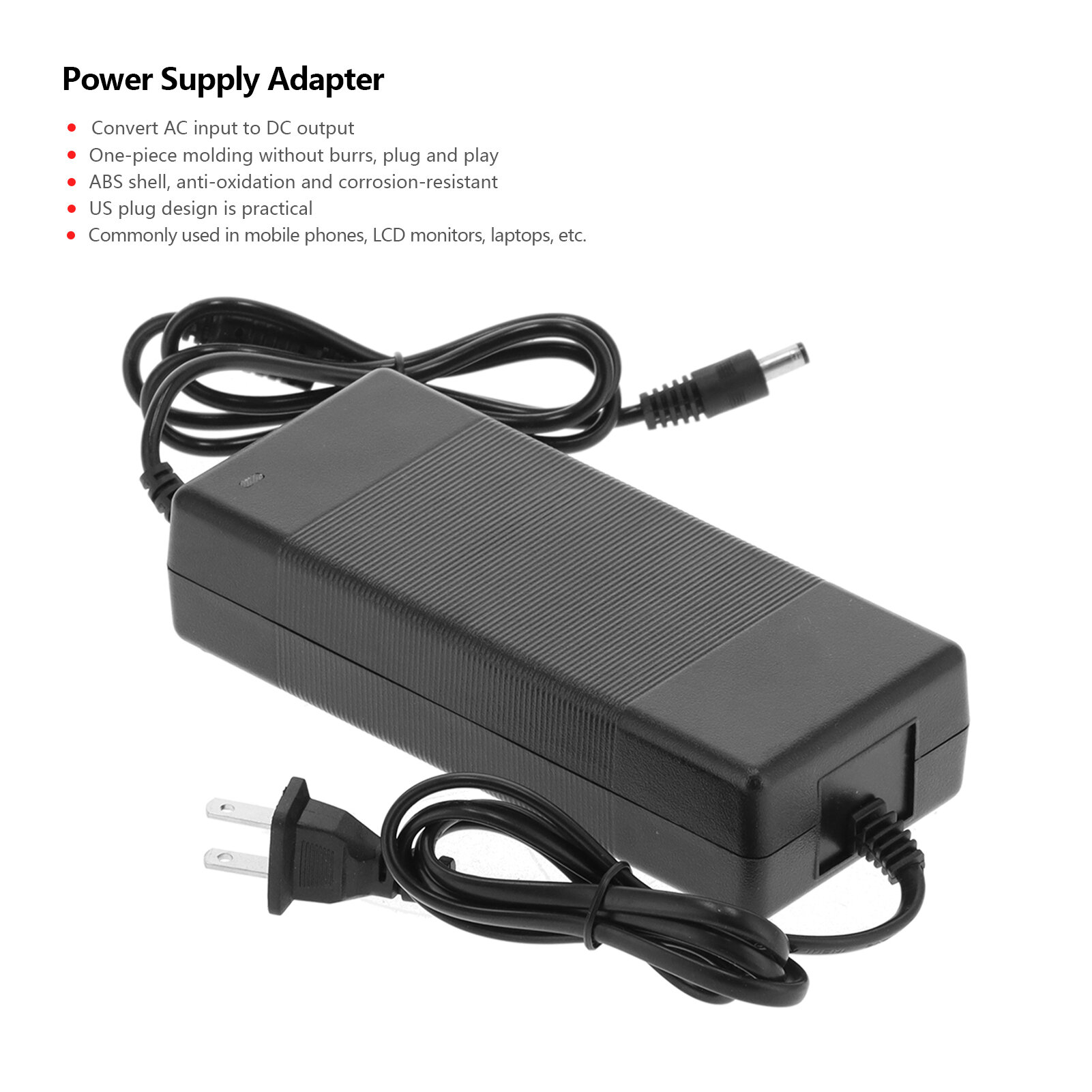 Адаптер питания Импульсный источник питания Устройство преобразования постоянного тока 48 В 4 А Выход вилка стандарта США 100‑240 В