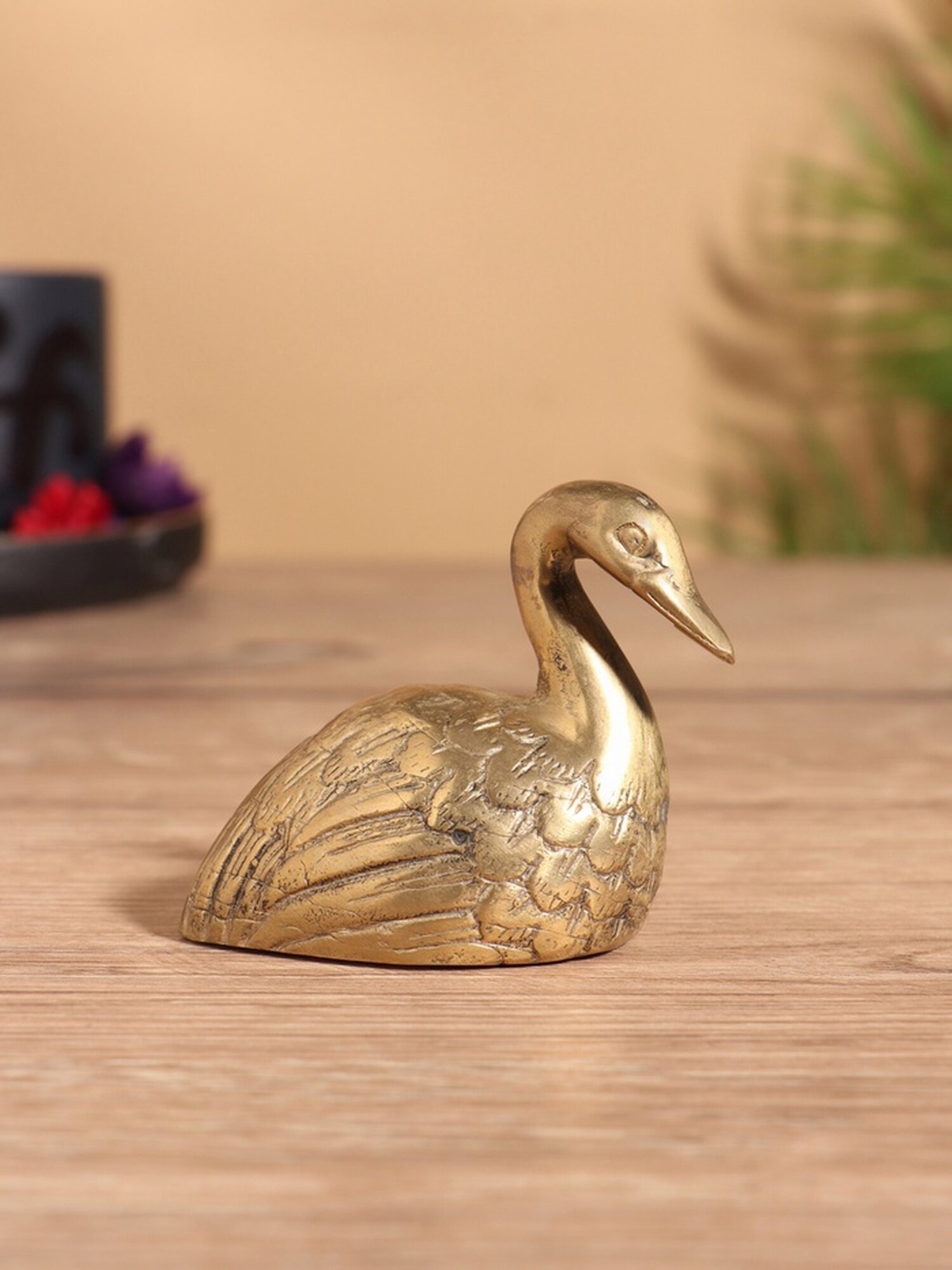 Статуэтка Сима-ленд «Лебедь», бронза, золотистый цвет, 8×4×6 см