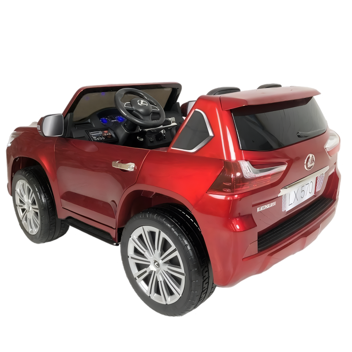Электромобиль Lexus LX 570, для детей, от 1 до 8 лет, 2 места, радиоуправление, красный