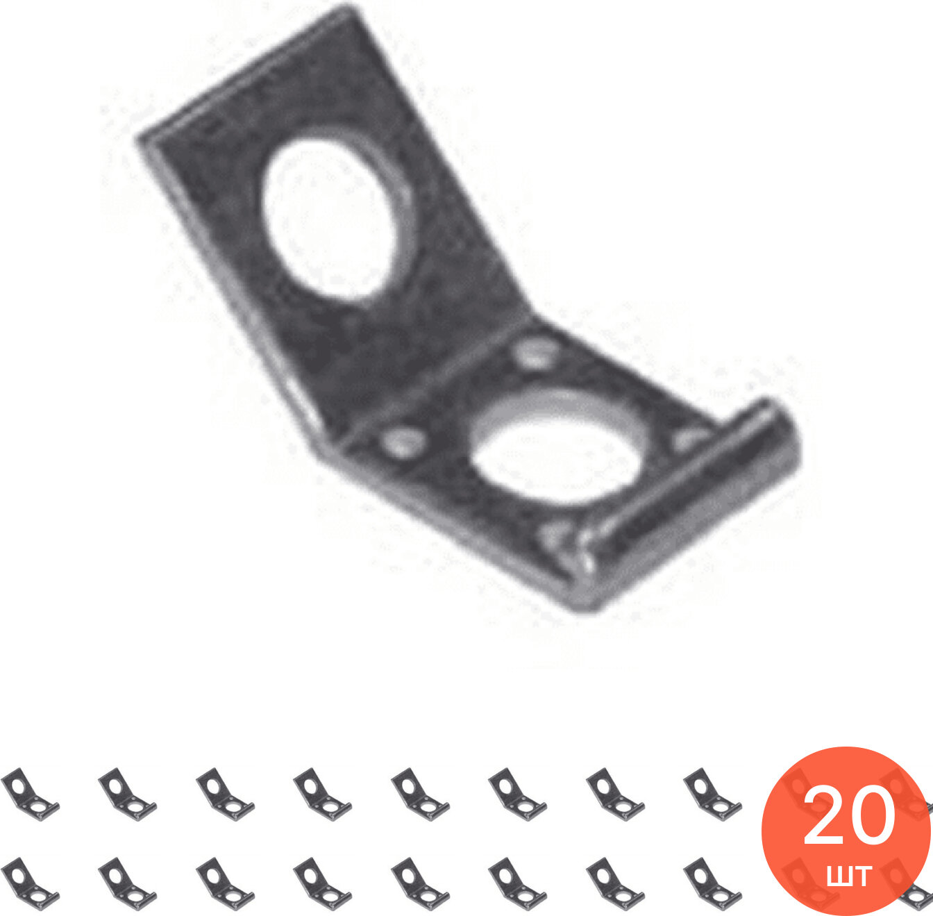 Кронштейн крепежный BK / БК анкерный СА 25, из алюминиевого сплава, диаметр болтов 12мм, 4000Н / крепеж (комплект из 20 шт)