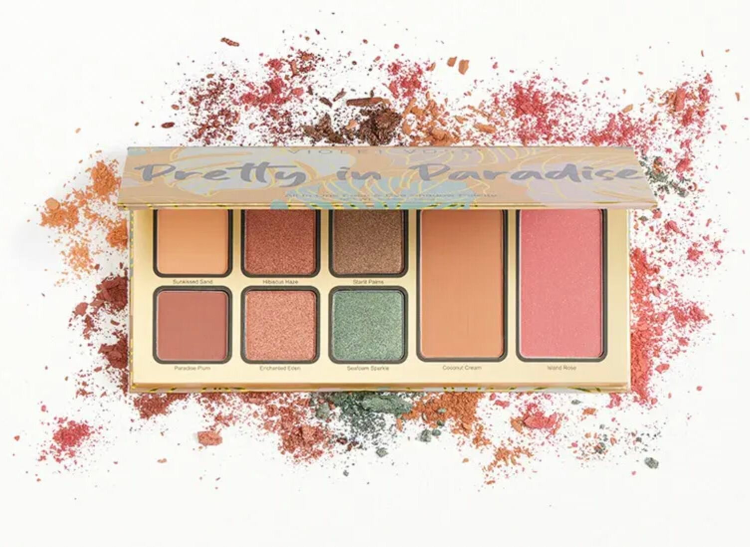 Violet Voss палетка теней для век и для румяна лица Pretty in Paradise All in One Face & Eye Shadow Palette