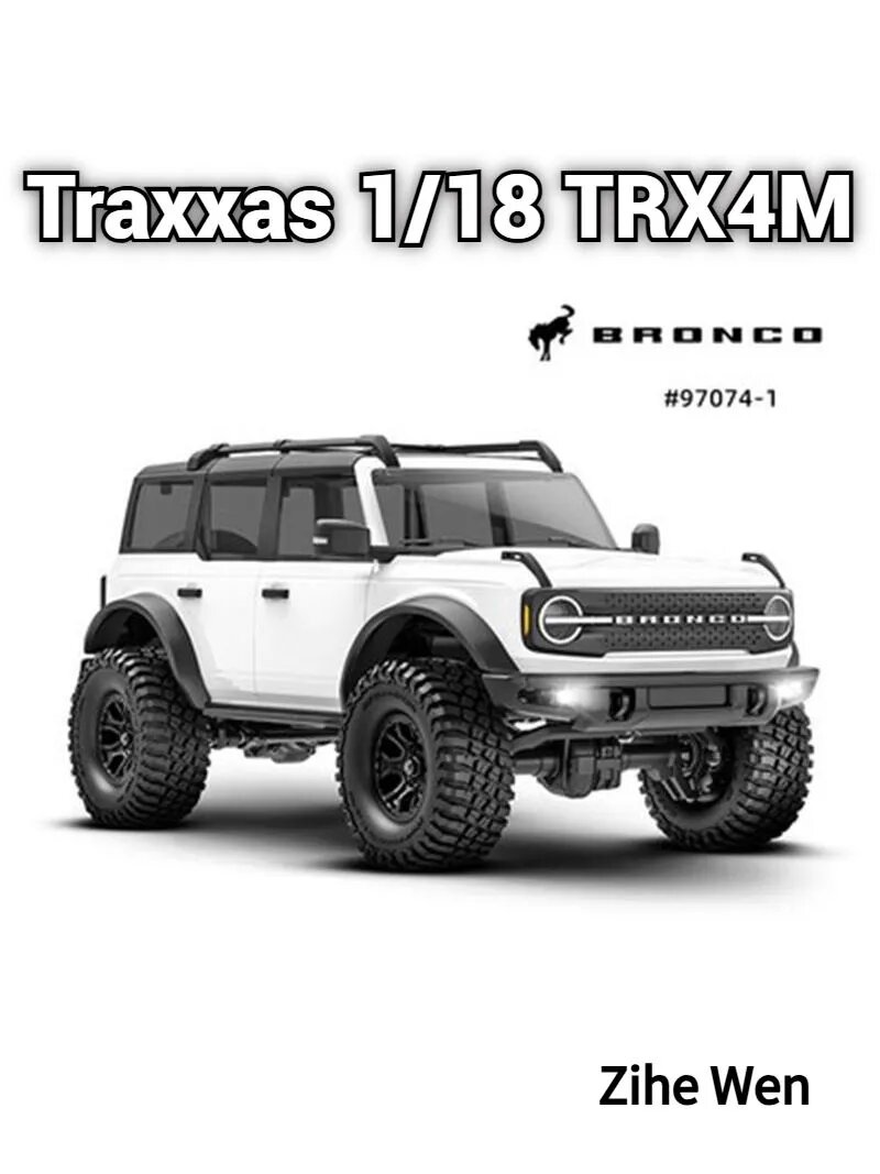 Traxxas TRX4M 1/18 Мини RC Машина для кросс-кантри и скоростного вождения(с аккумулятором и зарядным устройством), модели Bronco #97074-1 - отличный подарок для мальчика.