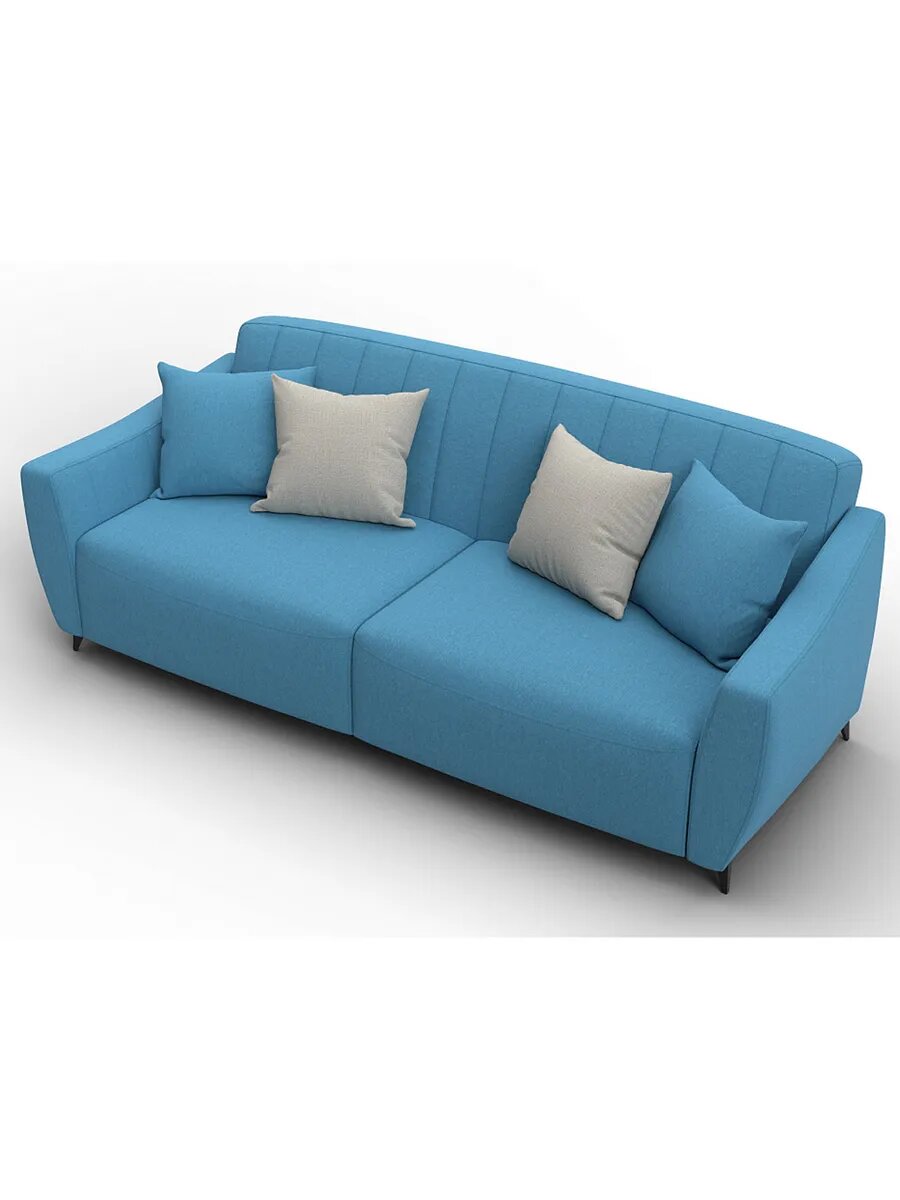 Офисный диван-книжка на ножках Монро, 227х95х86, с ящиком для белья, рогожка