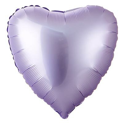 Воздушный шар GRABO "Сердце", без рисунка, Сатин Lilac, 18 дюймов