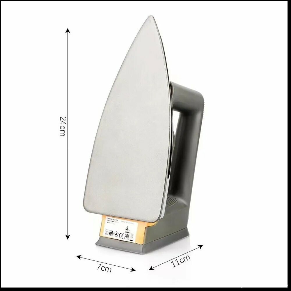 Бытовой старинный утюг для сухой глажки без воды и пара