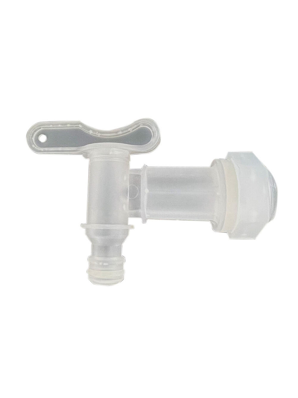 Кран садовый 3/4 для бочки пластиковый быстросъемный