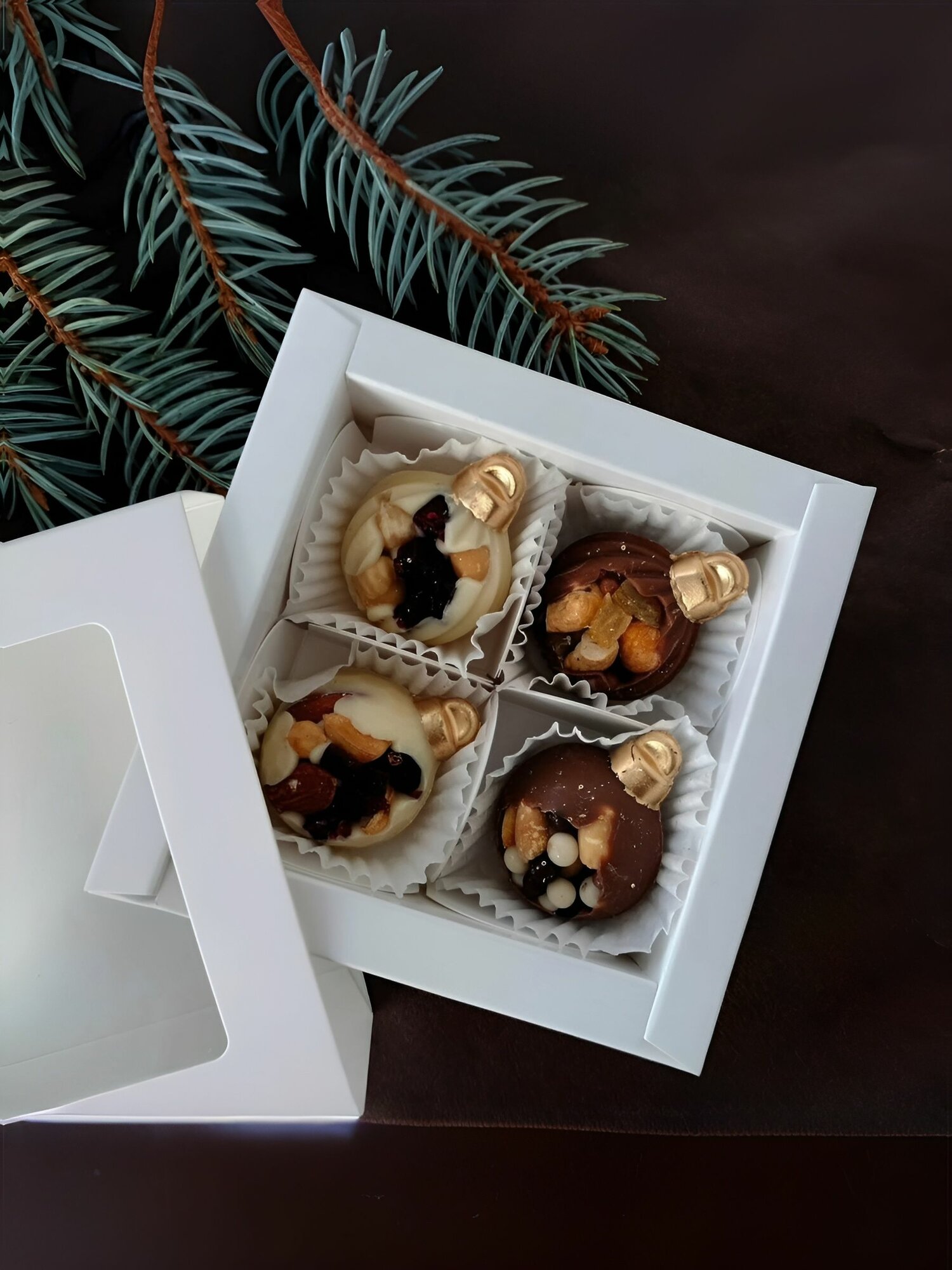 Конфеты Первая Букетная "ShokoTendy", подарочный набор, новогодняя тематика