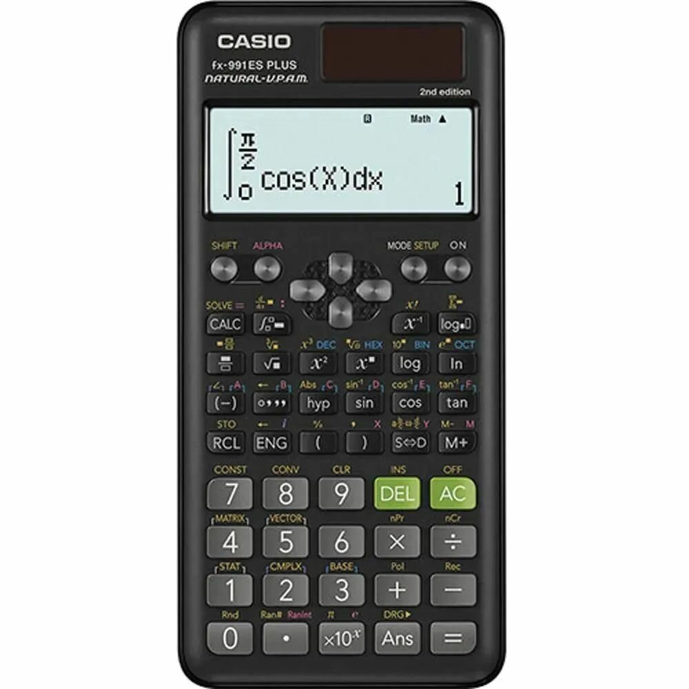 Калькулятор инженерный CASIO FX-991ES PLUS-2 (162х77 мм), 417 функций, двойное питание, сертифицирован для ЕГЭ