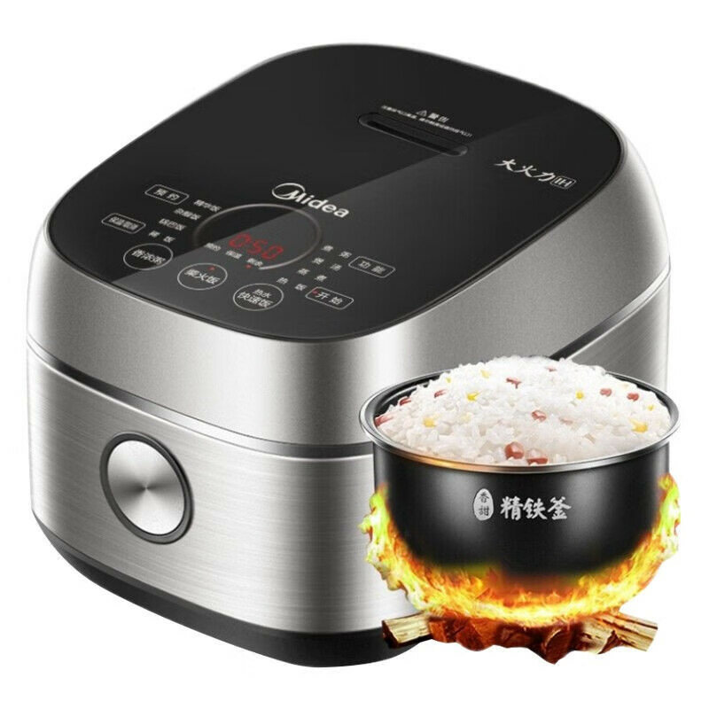 Рисоварка Midea MB FB50S701 умная, 5L, чугунный горшок, IH-индукционный нагрев, silver