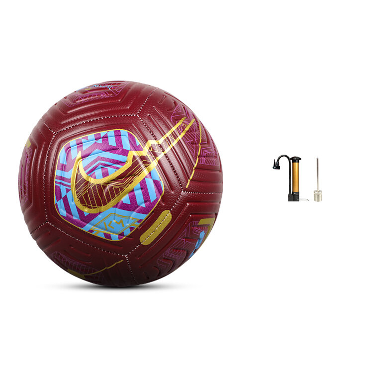Футбольный мяч унисекс Nike, красный и желтый, size 5 ball EU, машинная прострочка, PU