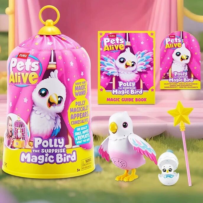 Кукла-птичка ZURU Pet Magic Polly Bird, креативный подарок на день рождения для девочек, игрушка-принцесса ZURU
