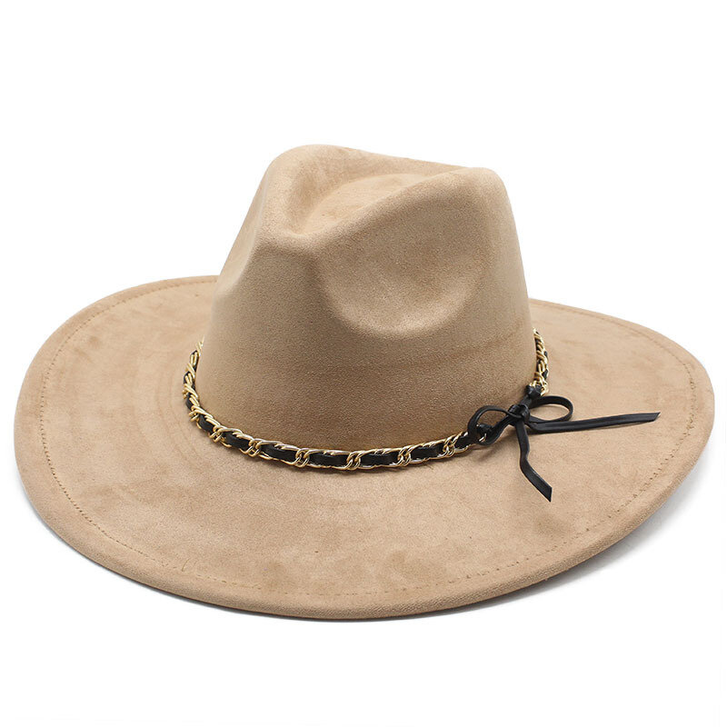 Многоцелевая Джазовая шляпа из замши Унисекс Осень Британский стиль Замша / MOM-009