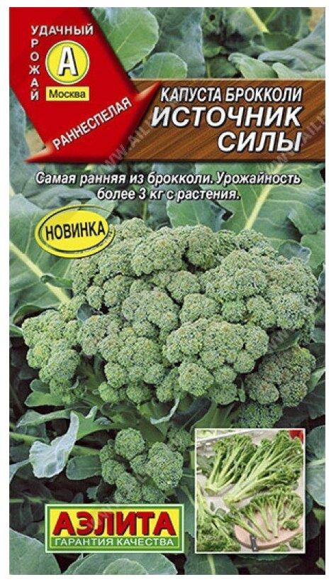 Семена Капуста брокколи Источник силы 0.3г Ранние (Аэлита)