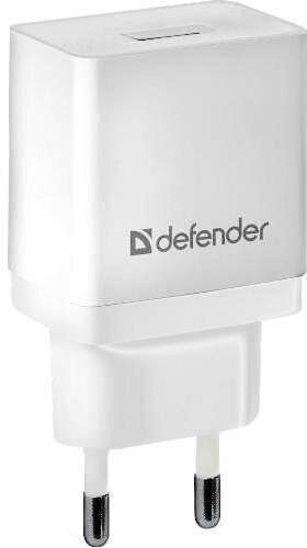 Адаптер питания USB-A 2.1А Defender EPA-10 зарядка - б/п белая