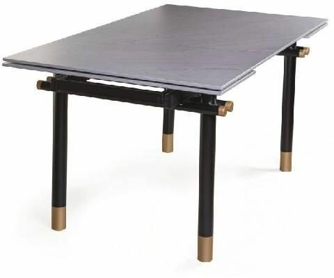 Стол Trump 160+40+40 Top Concept серый, металл и керамика, прямоугольная столешница, ножки