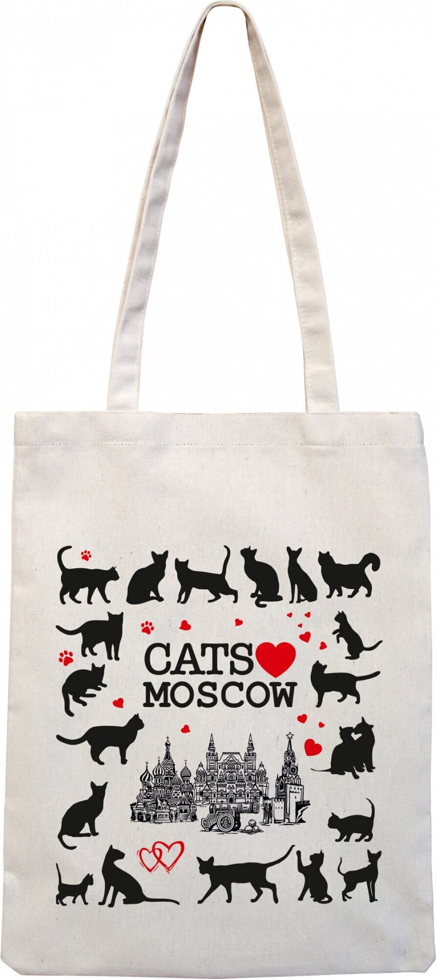 Сумка авоська Кошки и Москва