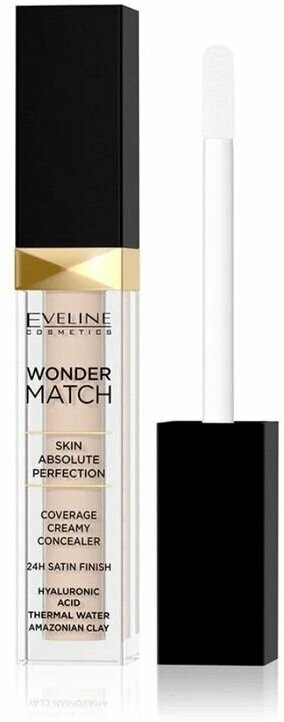 Eveline консилер кремовый с гиалуроновой кислотой WONDER MATCH CONCEALER 25 Light Beige