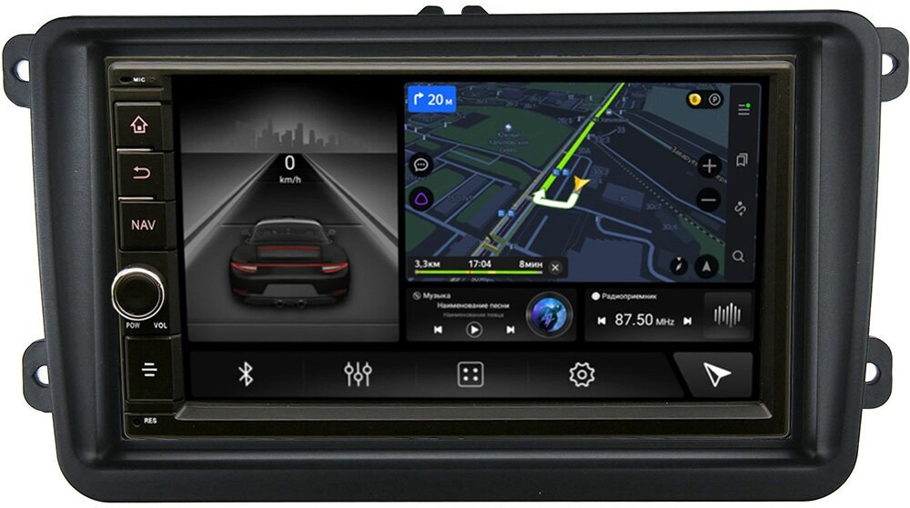 Штатная магнитола Volkswagen Amarok, Caddy, Golf, Passat, Polo Canbox GTR056-RP-VWTRN-22 Android 10 (4/64, DSP, IPS, Carplay) С крутилкой