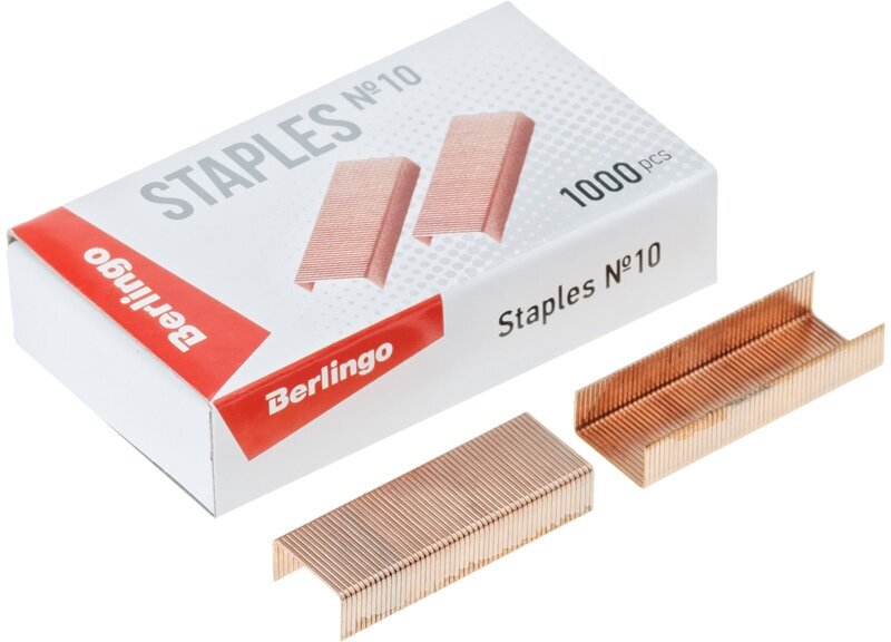 Скобы для степлера №10 Berlingo, медные, 1000шт, 5 шт