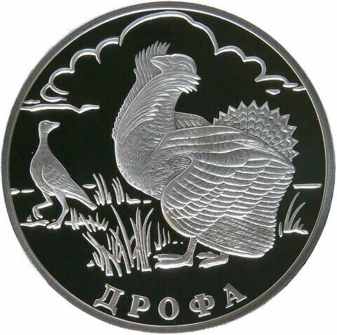 1 рубль 2004 СПМД Proof 'Красная книга - Дрофа' (Proof)