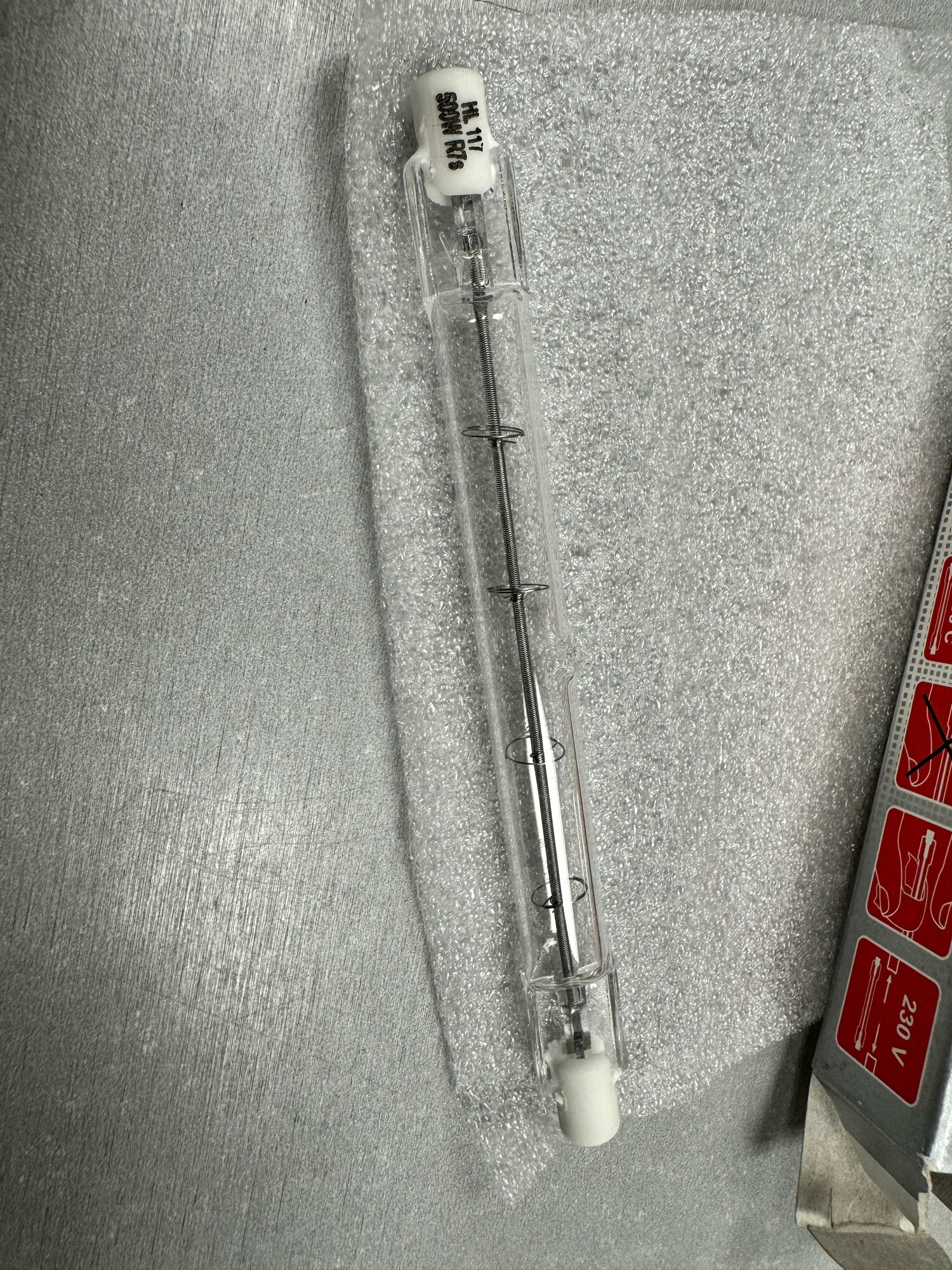 Лампа тепловая галогенная линейная КГ 230-500 R7s 117мм (SELZ) 11150 Оригинал