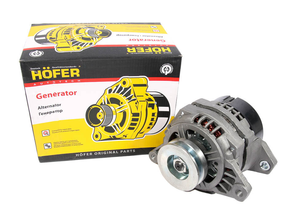 Генератор 3302 "Бизнес", УАЗ дв.4216.10 "ЕВРО-3" (одноручьевой узкий шкив AVX11) (90А) "HOFER" HF 633634