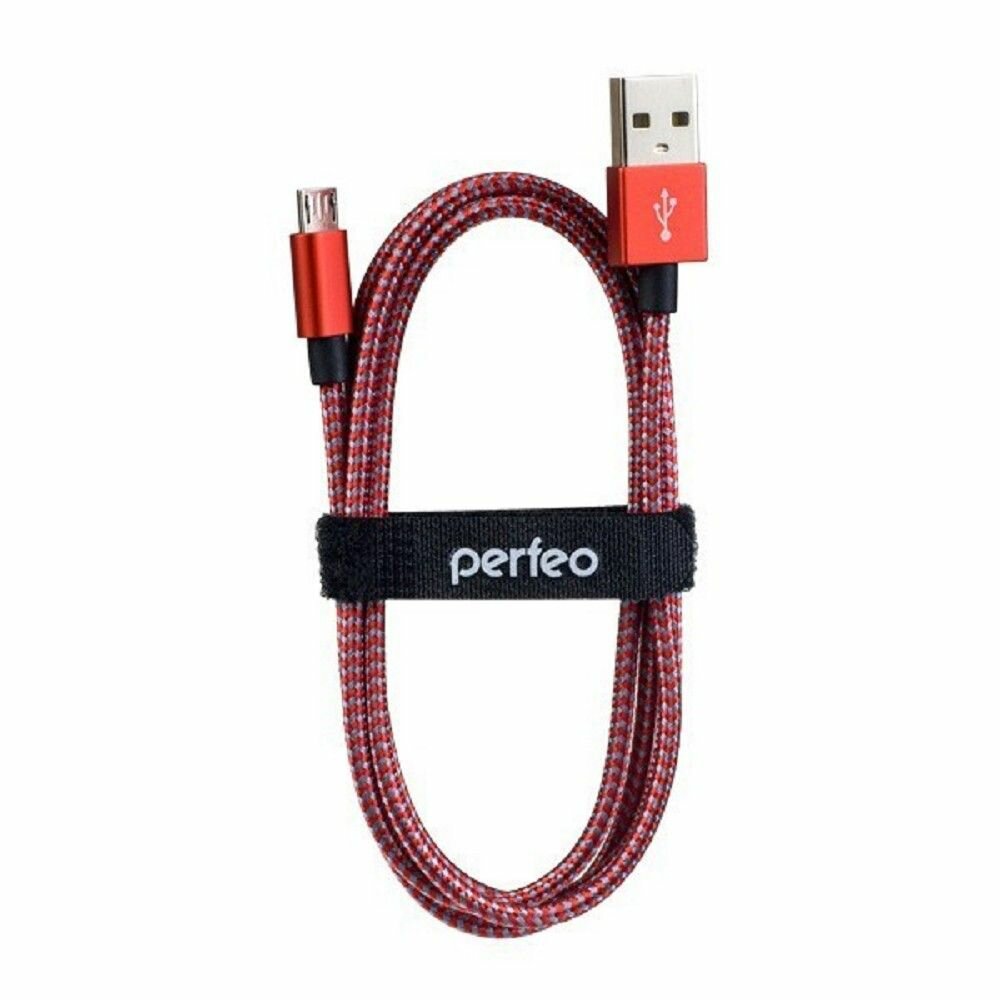 Perfeo кабели Кабель USB2.0 A вилка - Micro USB вилка, красно - белый, длина 3 м. U4804