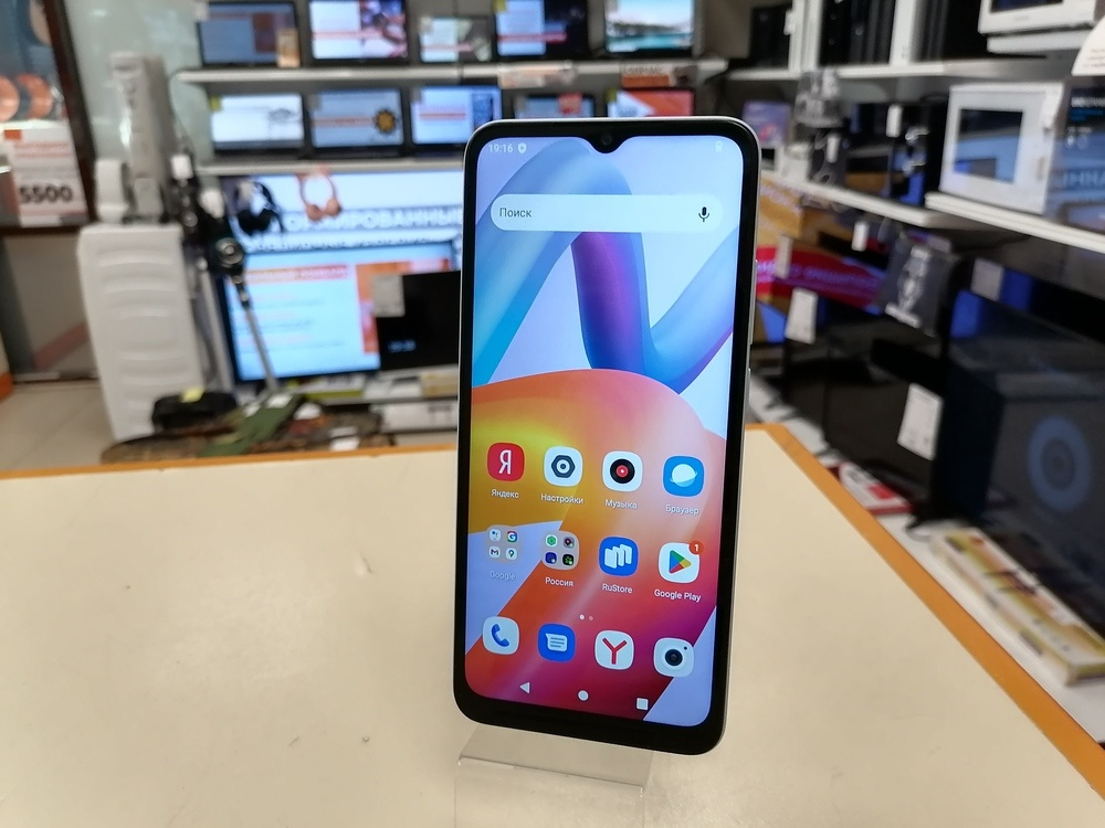 Смартфон Xiaomi Redmi A2+ 3/64 ГБ RU, Dual nano SIM, светло-зеленый, (б/у), уценка