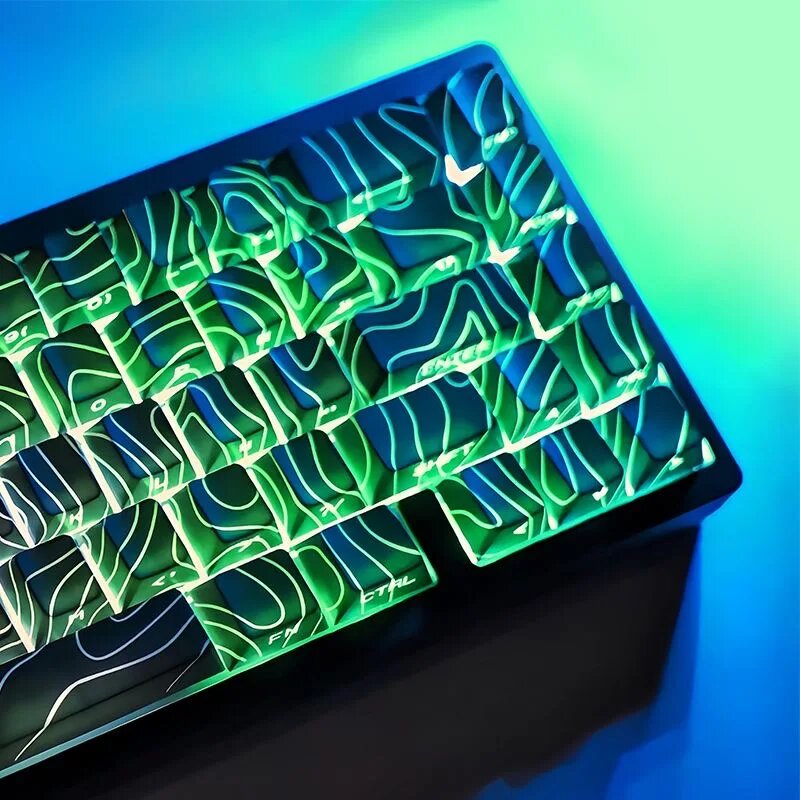 AEVYVKV 128 клавиш полупрозрачные колпачки PBT для механической клавиатуры Cherry MX, just keycaps