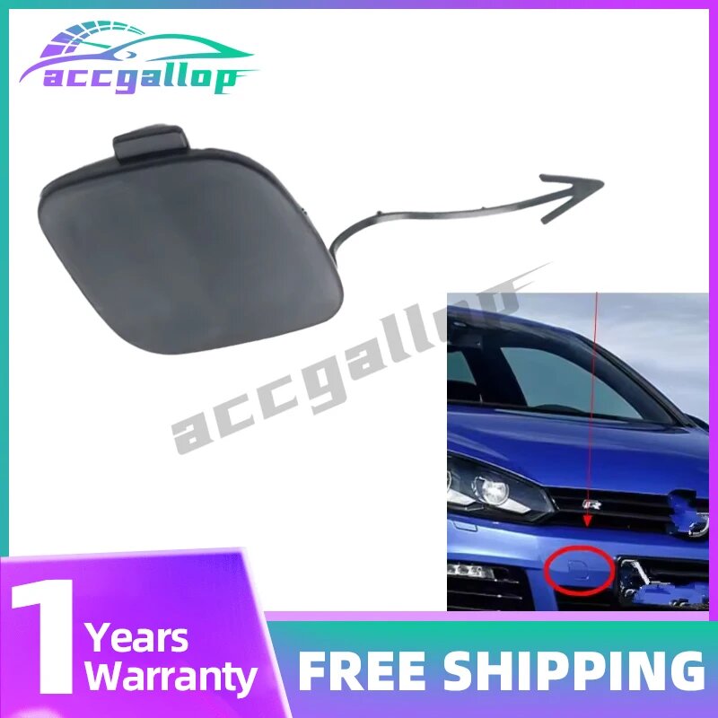 Неокрашенный передний бампер, фаркоп, крышка с проушиной 5K0807241D, подходит для VW Golf R20 MK6 6 Rline 2009-2013