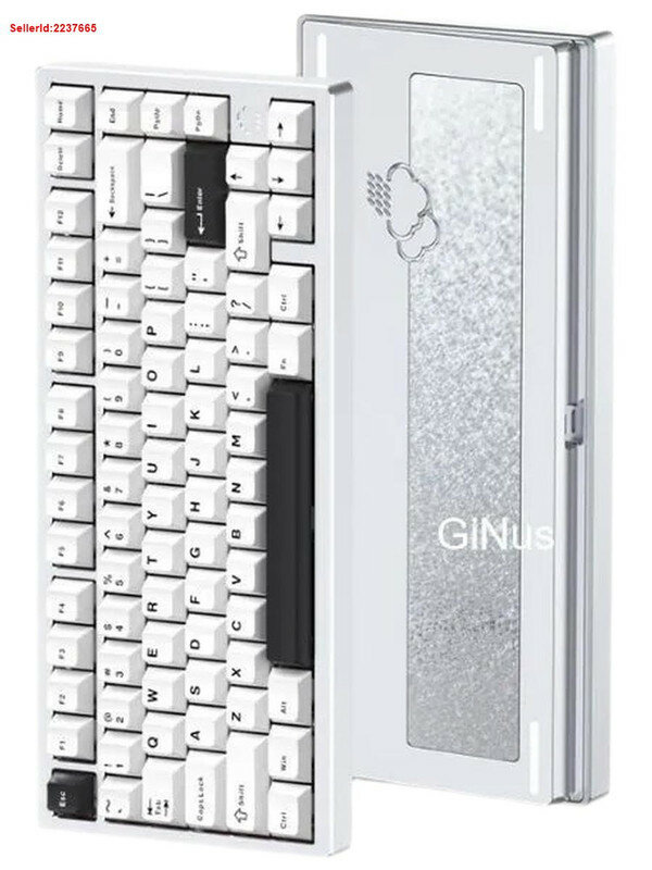 Игровая клавиатура беспроводная Rainy75 Pro, GalaxySilver, RGB, CocoaSwitches, Anodized, Английская раскладка, светло-серый