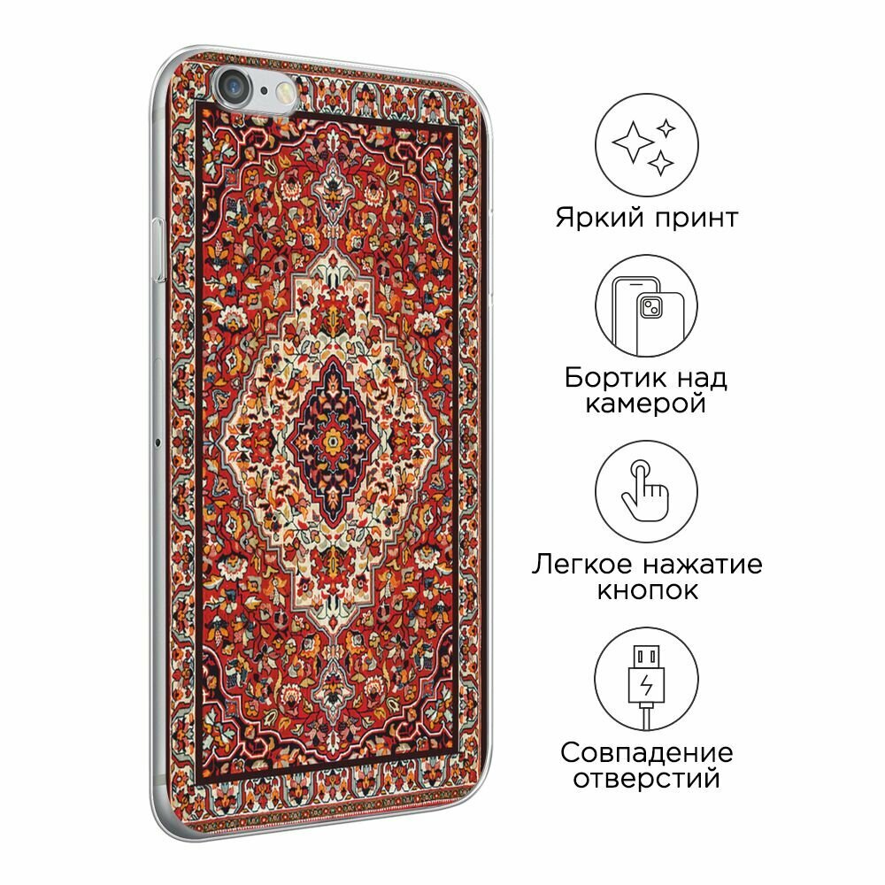 Силиконовый чехол на Apple iPhone 6 / Айфон 6 с принтом "Красный ковёр" — фото 1