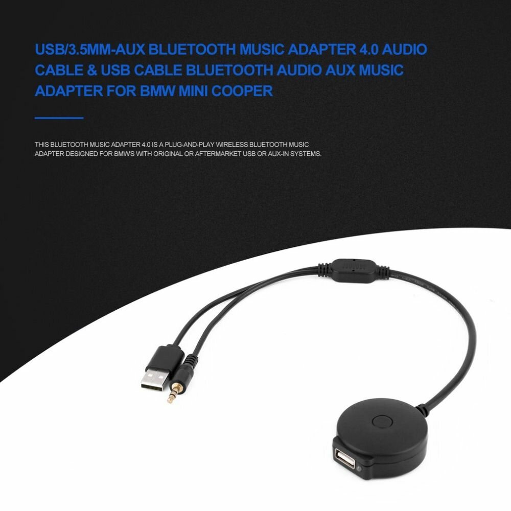 Кабель-адаптер для автомобиля с Bluetooth 4.0, аудиоразъемом 3,5 мм, AX SB Msic, с функцией AX