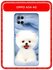 Силиконовый чехол на Oppo A54 / Оппо A54 с принтом Белый пёсик