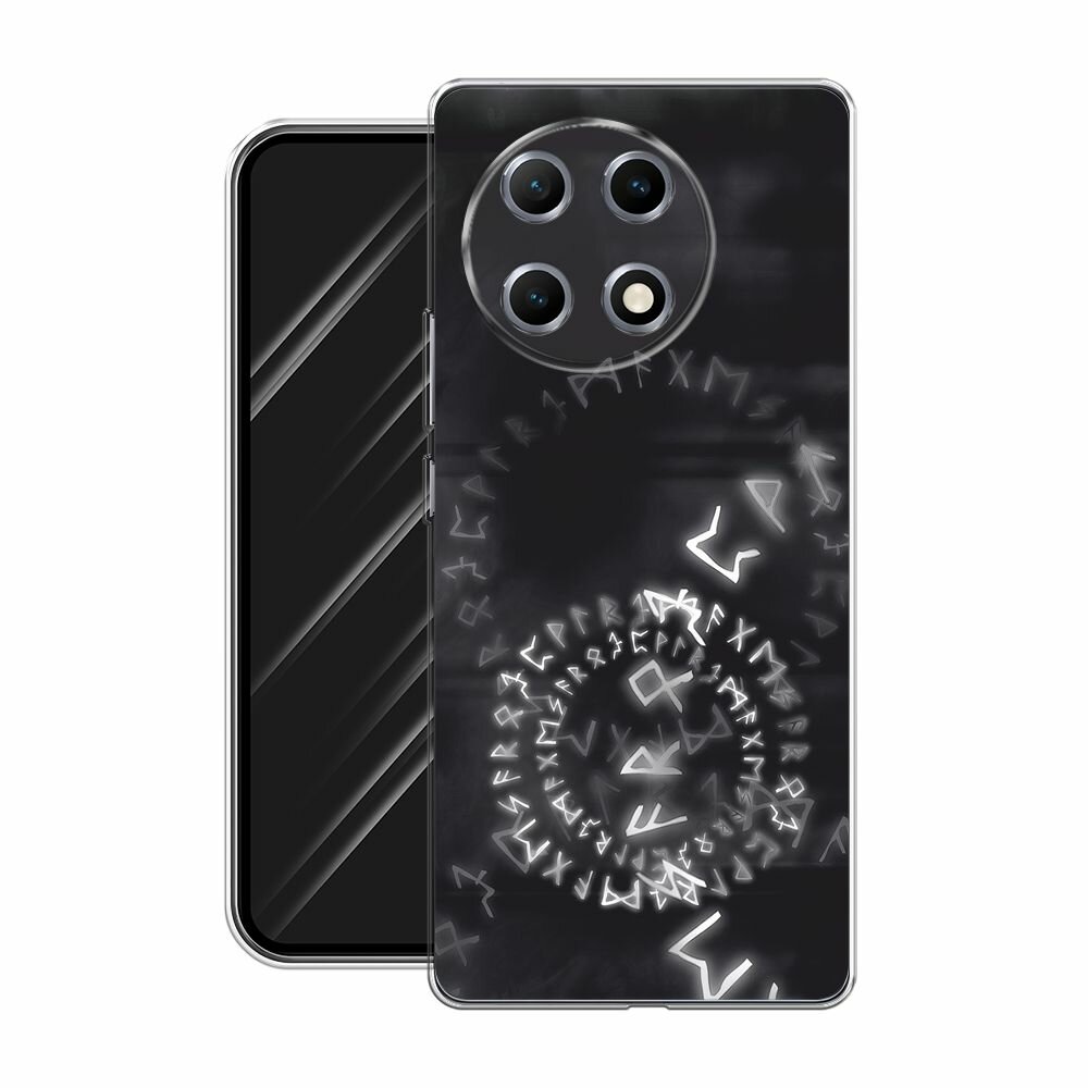 Силиконовый чехол на Tecno Camon 30S / Текно Камон 30S с принтом "Руны" — фото 1
