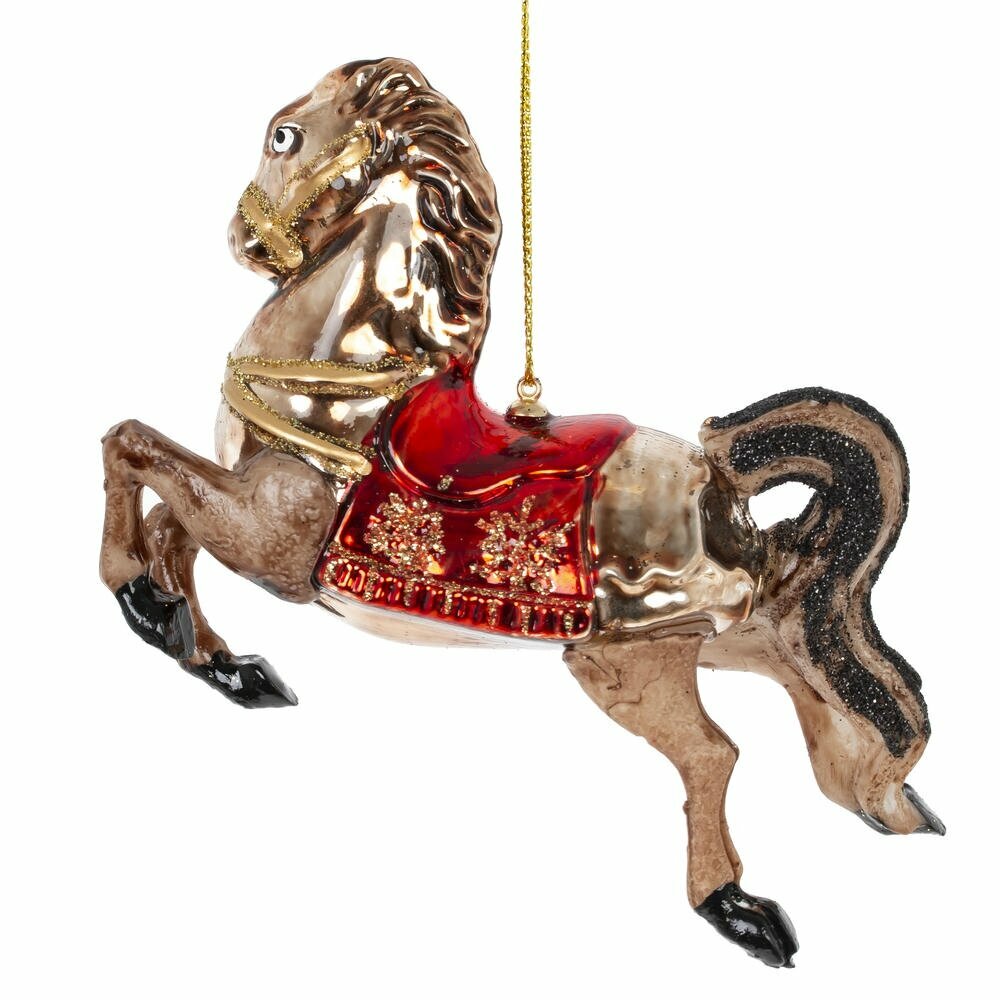 Елочная игрушка Лошадь, 12х4х10 см KSM-826107