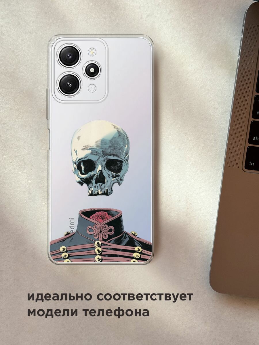 Чехол на Xiaomi Redmi 12 / Сяоми Редми 12 с принтом "Гусар", прозрачный — фото 1
