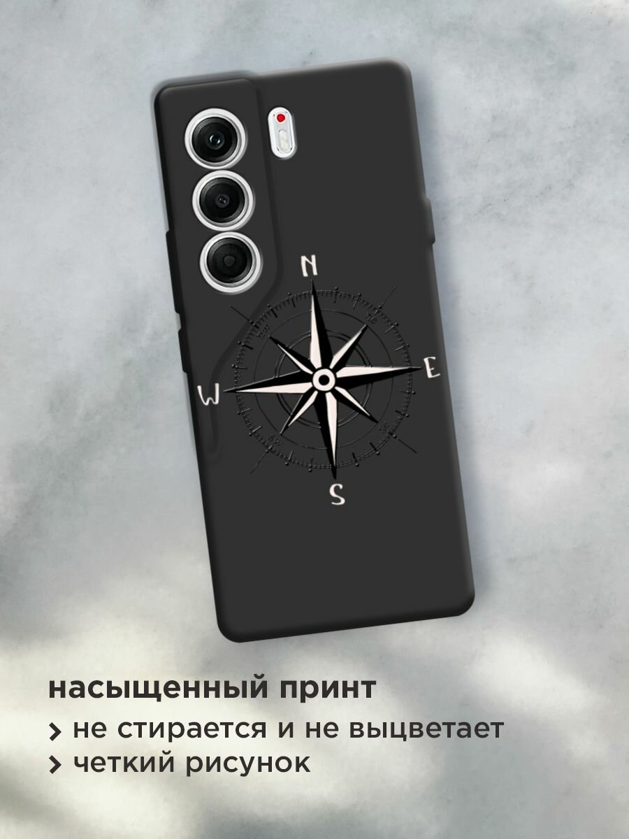 Чехол на Tecno Camon 40 Pro 4G / Текно Камон 40 Про с принтом "Компас" — фото 1