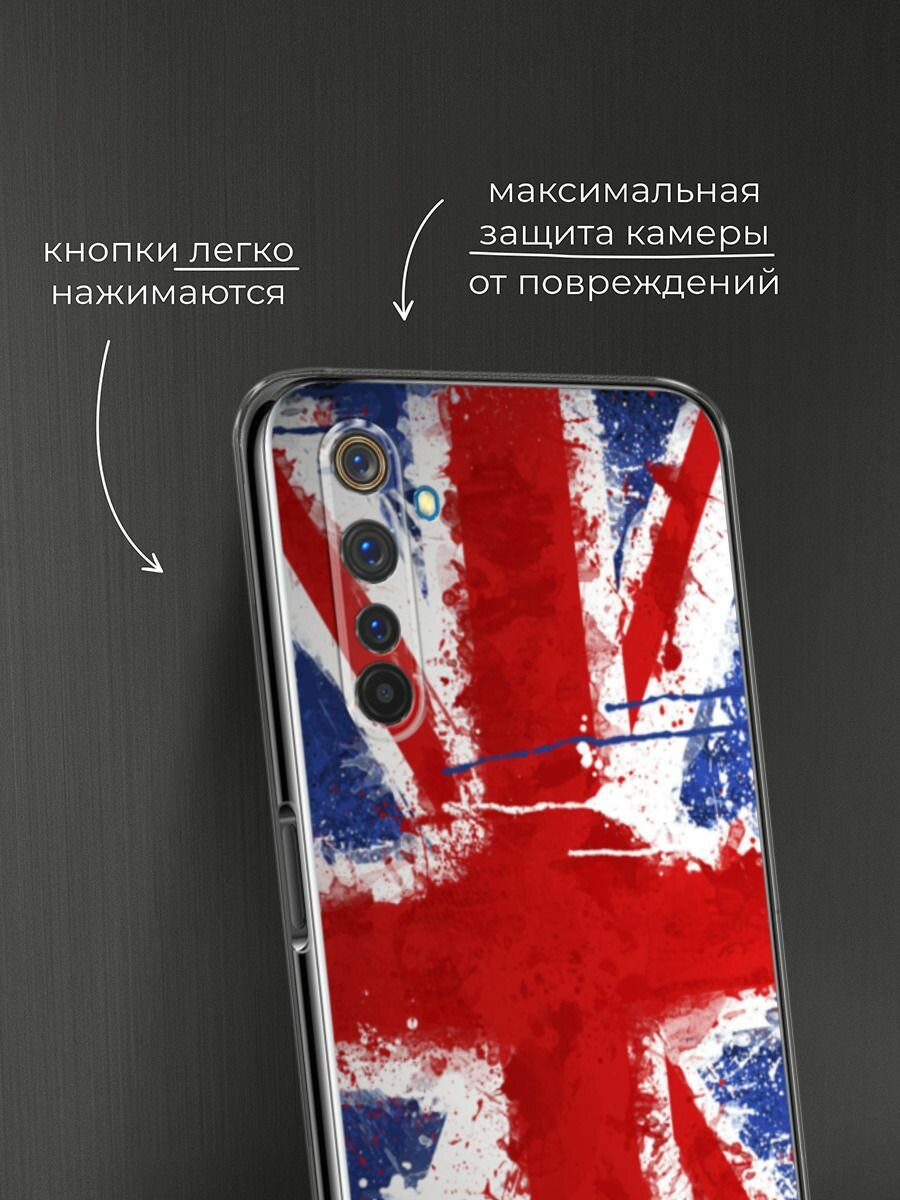 Чехол на Realme 6 Pro / Реалми 6 Про с принтом "Флаг Великобритании 2" — фото 1