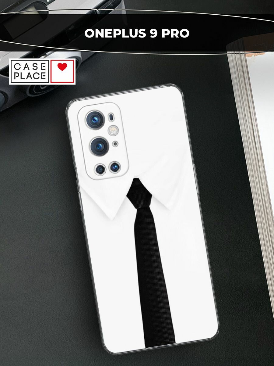 Силиконовый чехол на OnePlus 9 Pro / ВанПлас 9 Про с принтом "Галстук"