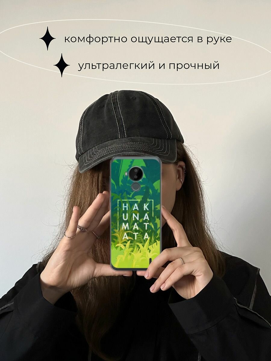 Силиконовый чехол на Nokia C30 / Нокия C30 с принтом "Акуна матата" — фото 1