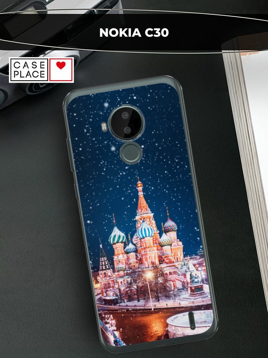 Силиконовый чехол на Nokia C30 / Нокия C30 с принтом "Москва 1"