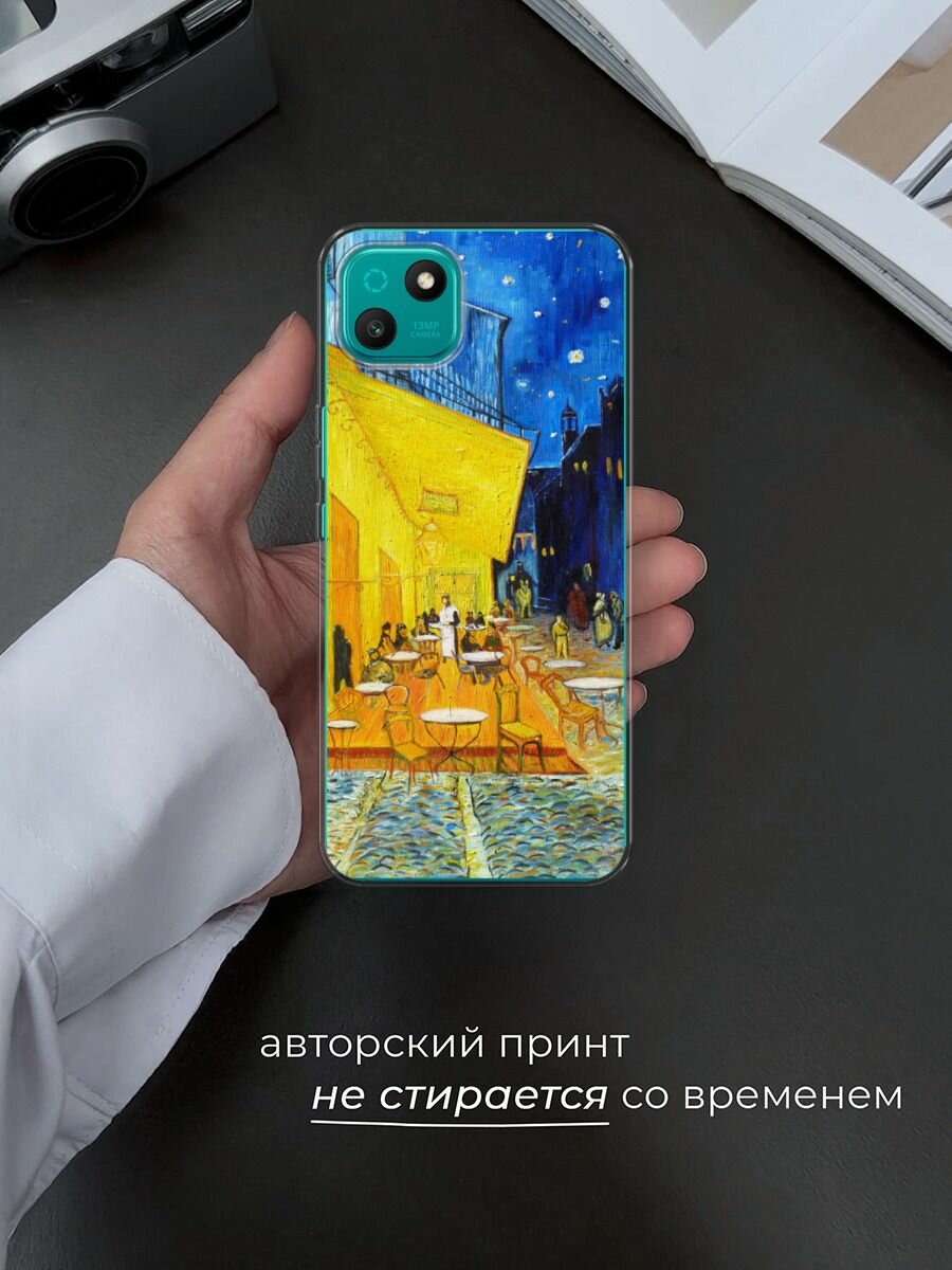 Силиконовый чехол на Wiko T10 / Вико Т10 с принтом "Ван Гог Желтый дом" — фото 1