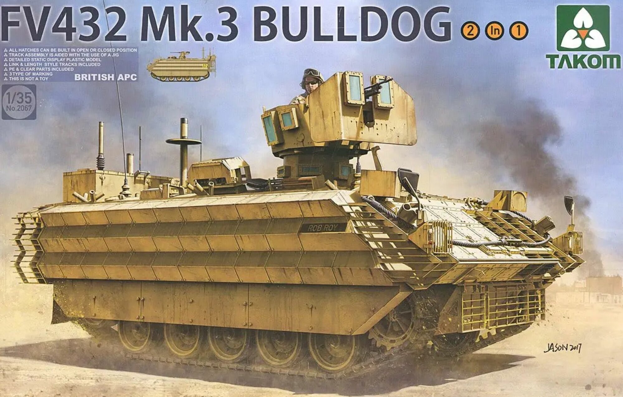 Takom 2067 1/35 British APC FV432 Mk.3 Bulldog Пластиковые Модель сборки танков