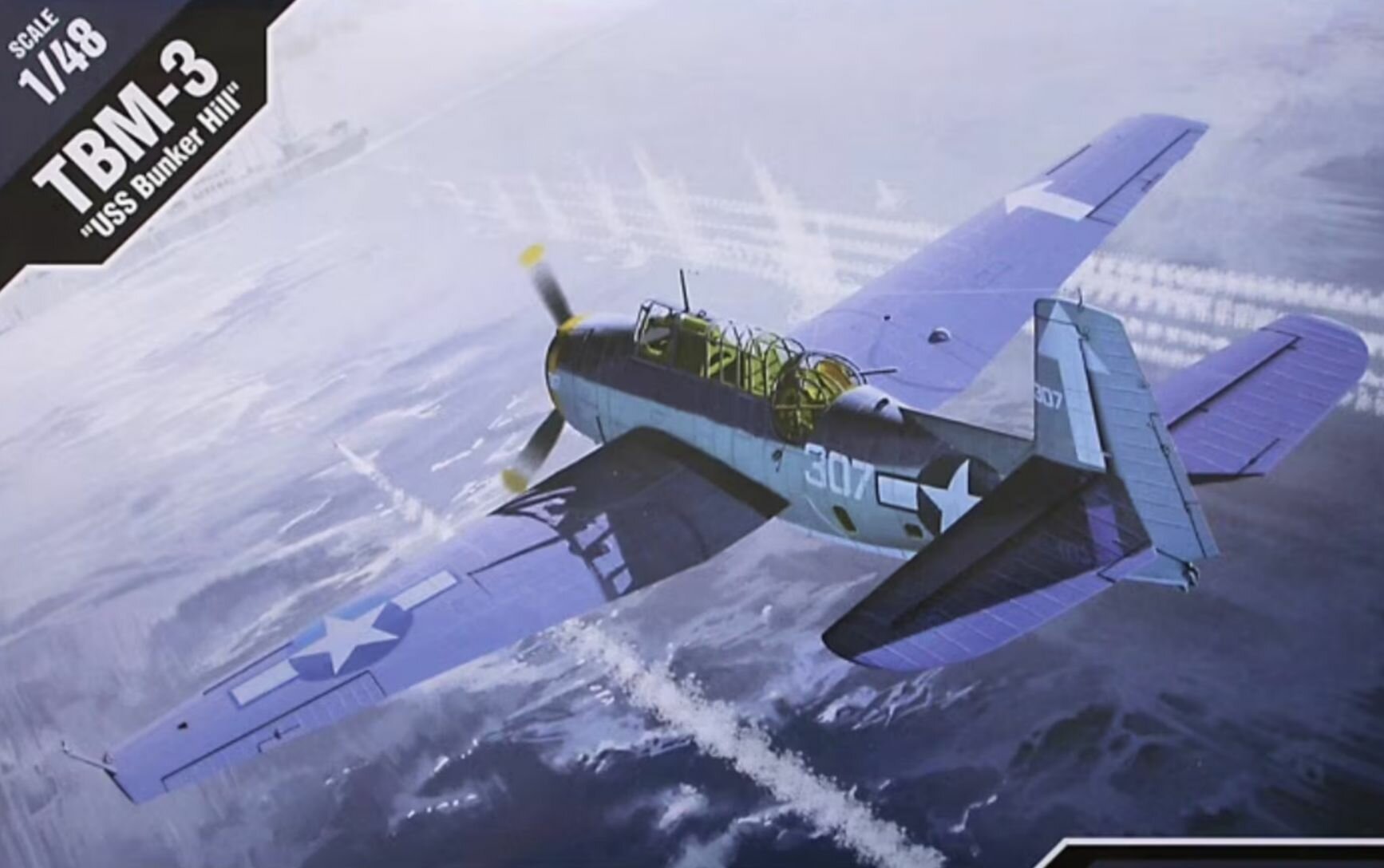 Academy AC12285 1/48 TBM-3 AVENGER 'USS BUNKER HILL' сборная модель самолета