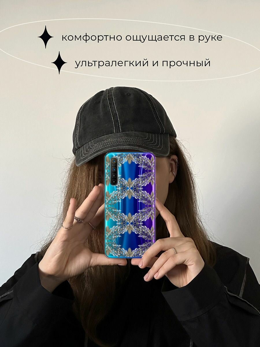 Чехол на Realme XT / Реалми XT с принтом "Калейдоскоп цветов" — фото 1