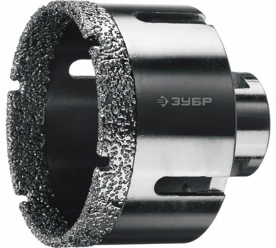 Коронка алмазная вакуумная ЗУБР Профессионал 60 мм, М14, 15 мм кромка 29865-60
