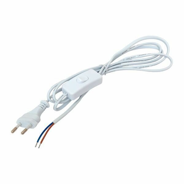 Шнур для бра с выключателем 2м 2х0.5кв. мм EKF ASB-610