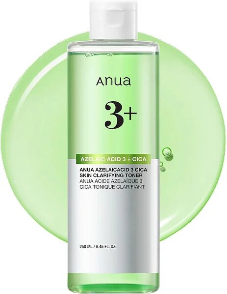 Тонер с азелаиновой кислотой Anua Azelaic 3 Cica Skin Clarifying Toner 250ml