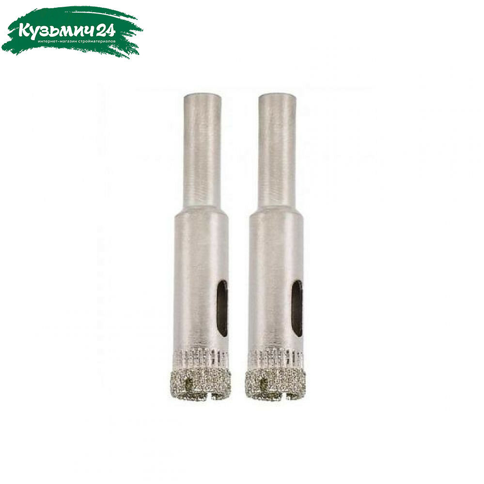 Коронка алмазная по керамограниту d12 мм 2 шт 33712